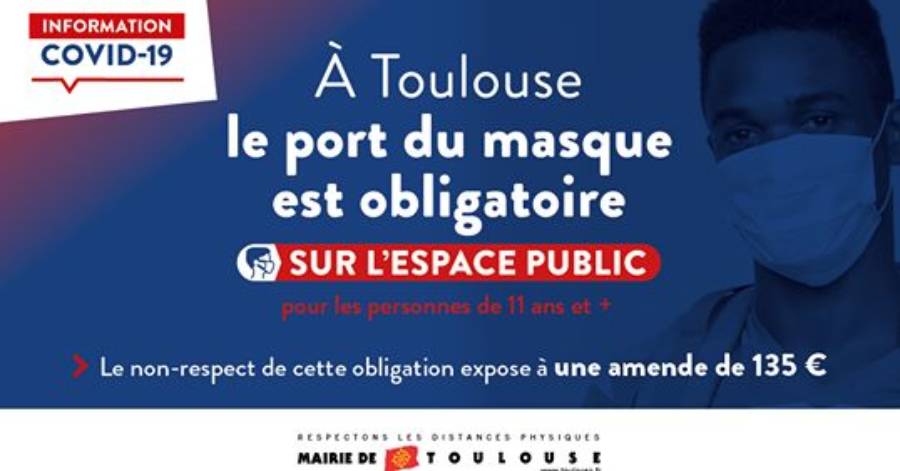 Toulouse Port Du Masque Obligatoire Sur La Voie Publique